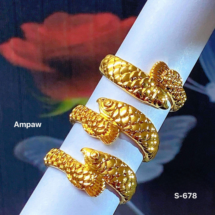 Gold Arwana Ring Ampaw 18k Saudi Gold – Sparkles PH