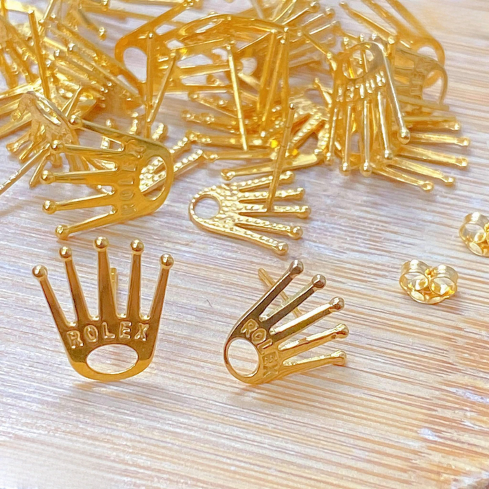 Rolex Earrings 18k Saudi Gold – Sparkles PH