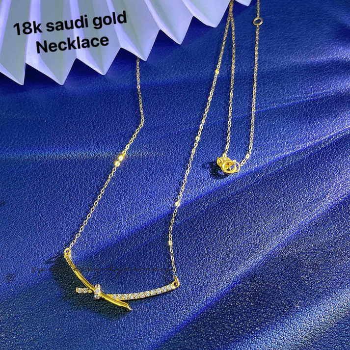 Tauco Chain Necklace Solid 18k Saudi Gold – Sparkles PH