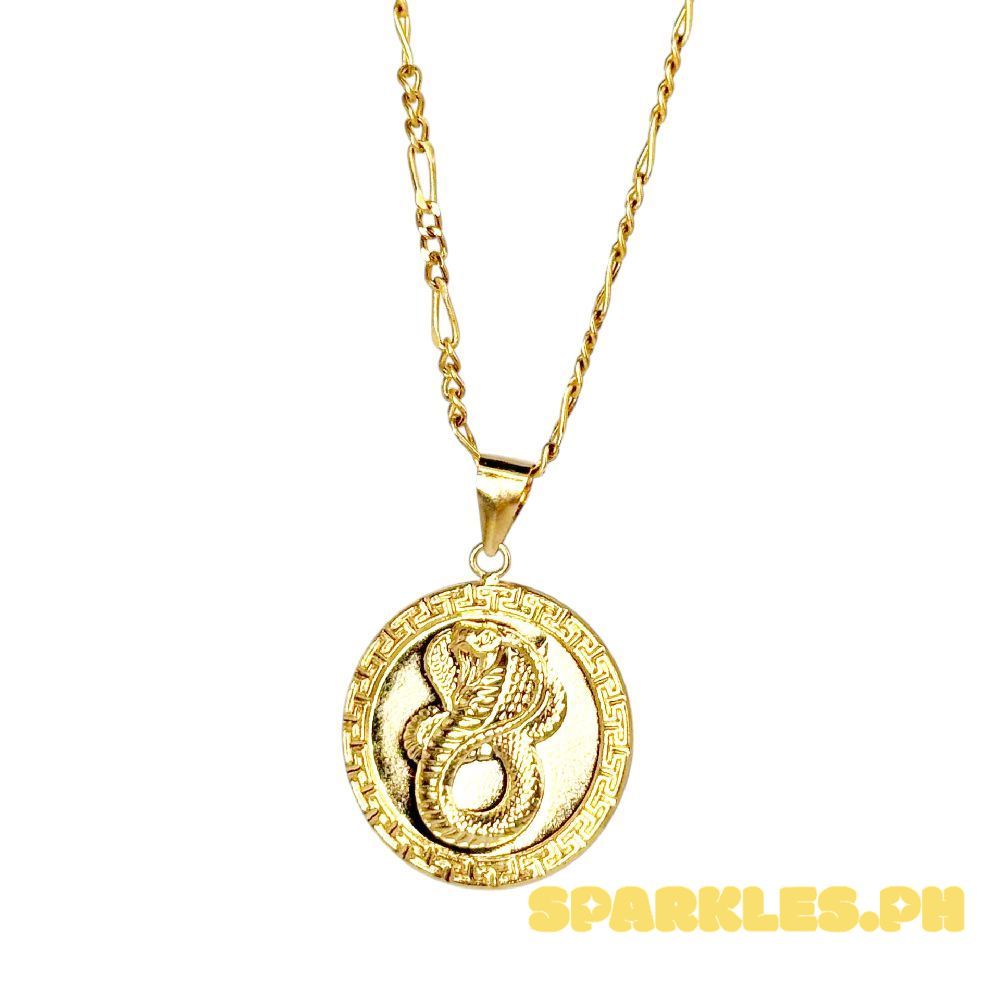18k Saudi Gold Set Fenfen Cobra + Figaru Chain 20" – Sparkles PH