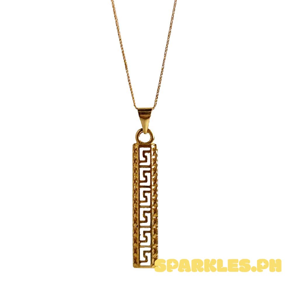 18k Saudi Gold F Style + Foxtail Chain 18” – Sparkles PH