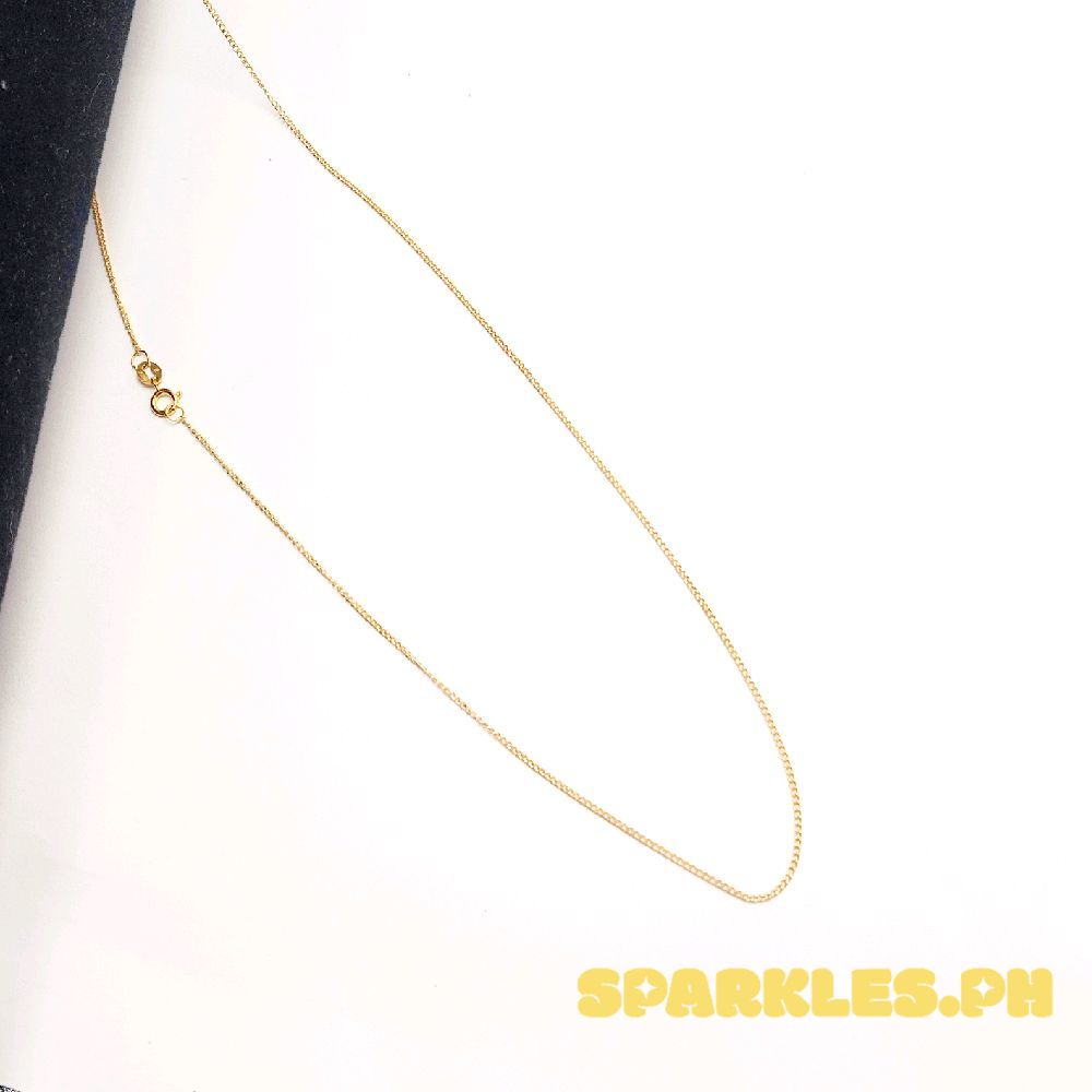 18k Saudi Gold Cadena Chain 16" – Sparkles PH