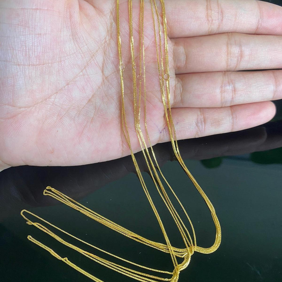 18k saudi Gold Foxtail Chain – Sparkles.ph