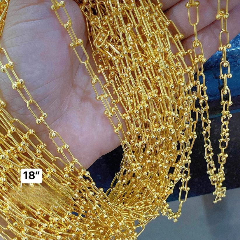 18k Saudi Gold Hardwear Chain Necklace – Sparkles.ph