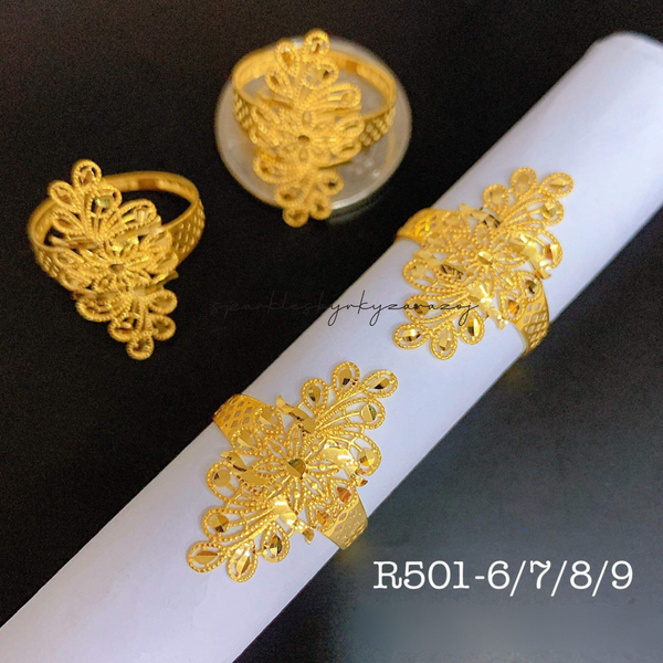 Long Bangle Flowers Design Solid 18k Saudi Gold – Sparkles.ph