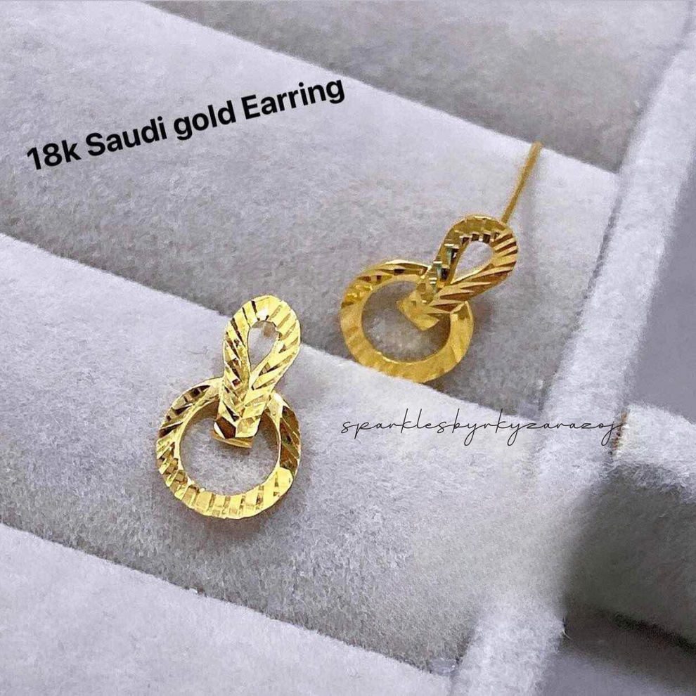 18k Saudi Gold Clip Loop Earring – Sparkles.ph