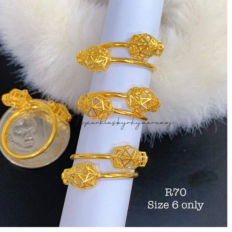 Snake Head Ring Solid 18k Saudi Gold – Sparkles PH