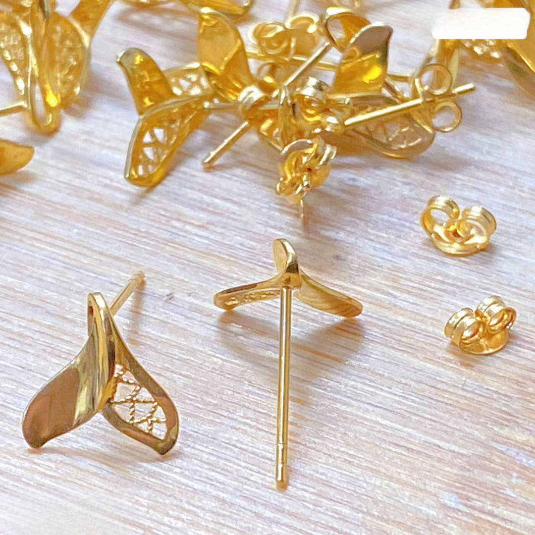Buntot Earrings 18k Saudi Gold – Sparkles PH