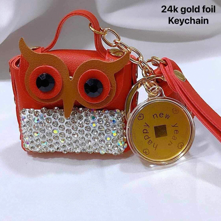 #2 Owl Bag KeyChain Lucky Charm 24k Gold – Sparkles PH