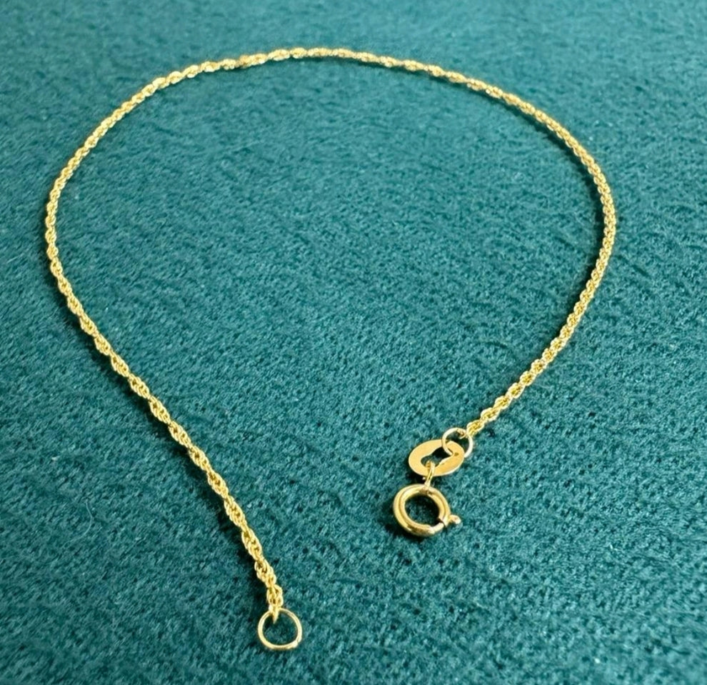 18k Rope Bracelet Saudi Gold Lightweight Only – Sparkles PH