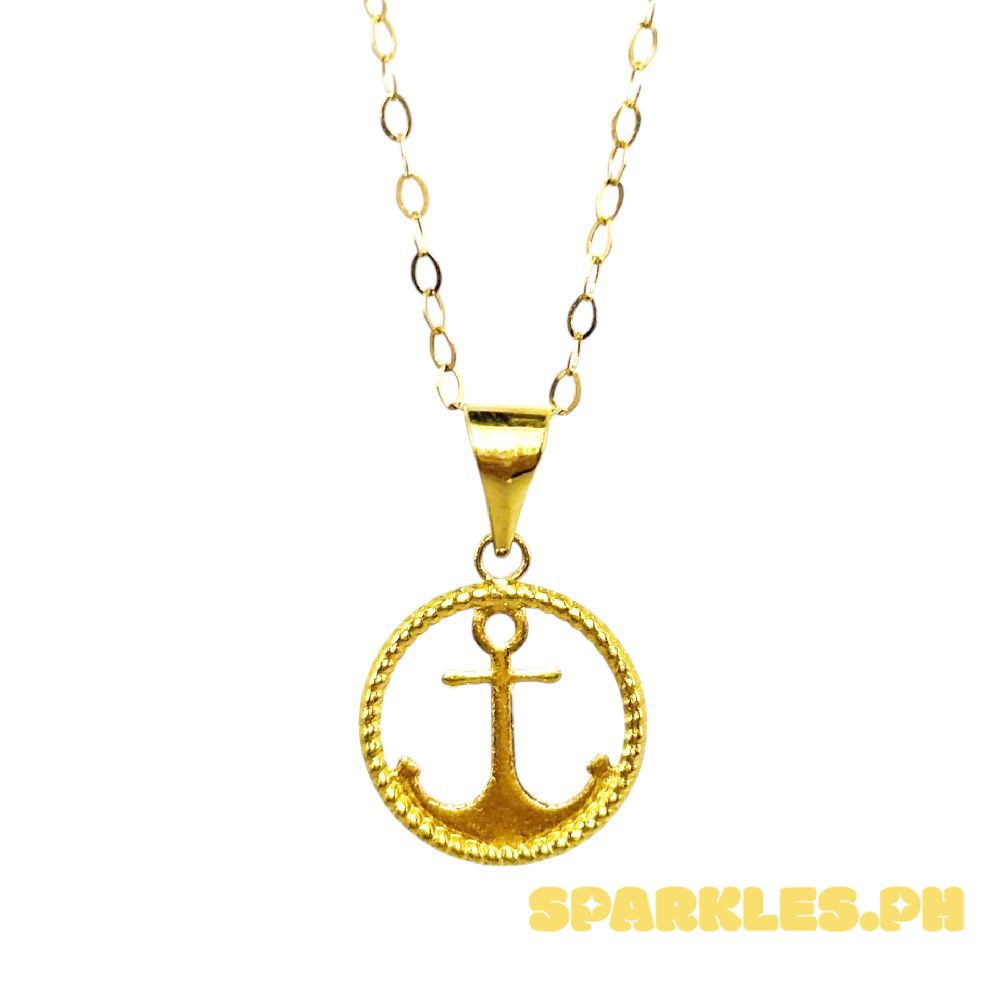 18k Saudi Gold Set Ankla Circle + Tauco Chain lv1 – Sparkles PH